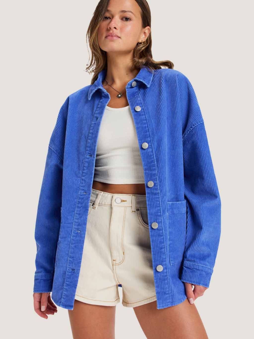 CAMISA M/L ROXY MUJER KICK BACK WASH – Big Head Peru